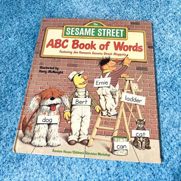 Other | Vintage Sesame Street Abc Book Of Words Jim Hensons Sesame ...